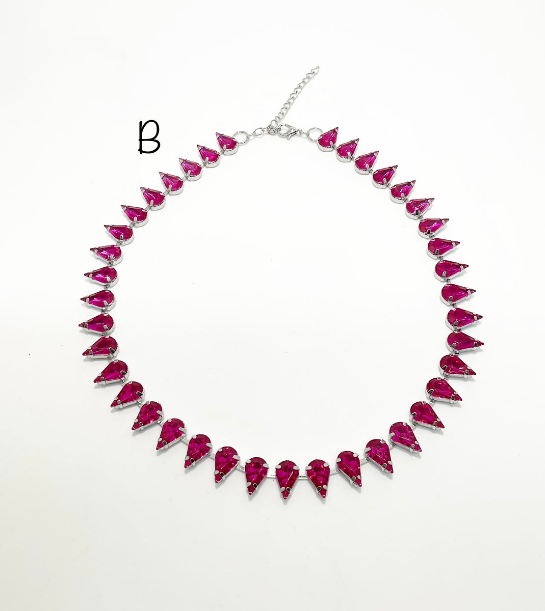 Teardrop Necklace Pink Collection Vintage Dress