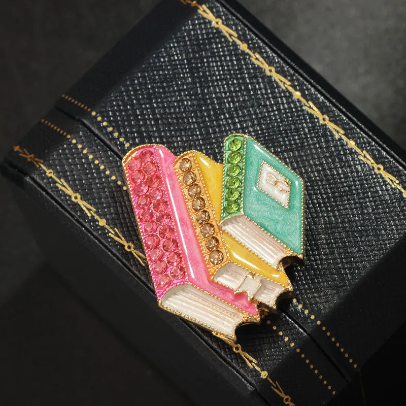 Book Brooch Vintage Dress