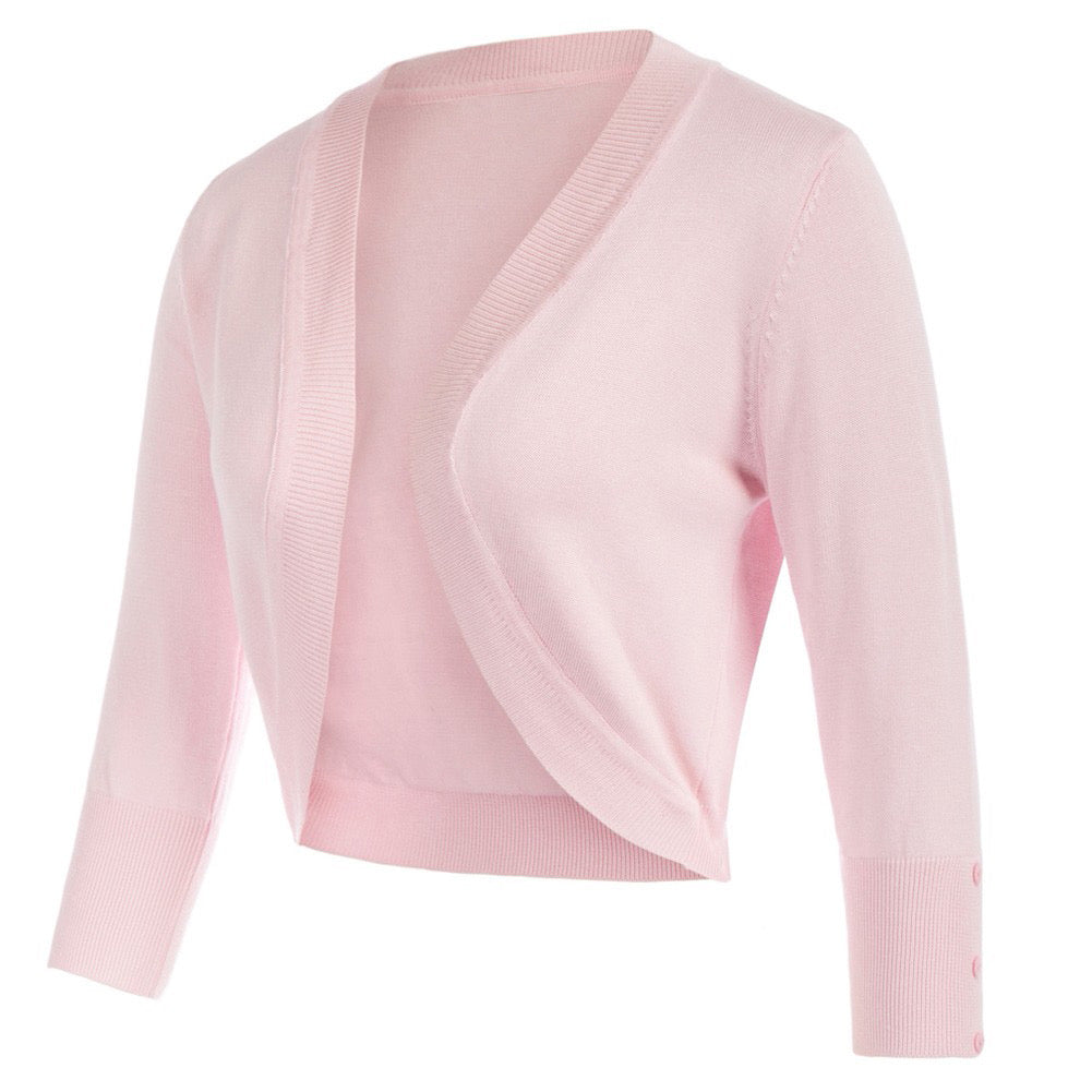 Bolero Cardigan Pale Pink Vintage Style Vintage Dress